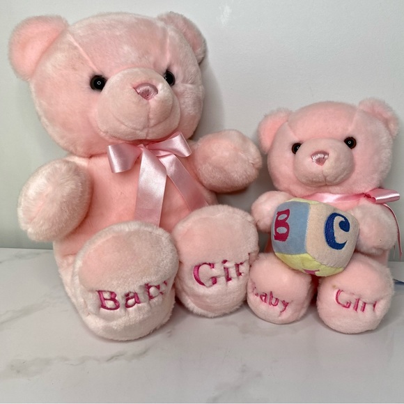 Aurora | Other | Baby Girl Pink Stuffed Soft Teddy Bears Aurora 2 ...
